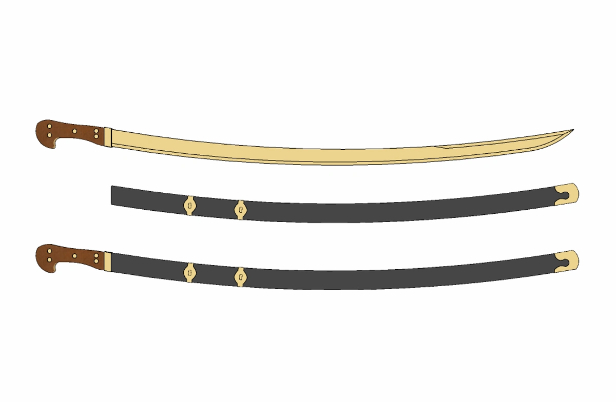 3D Weapon - Shashqa (East European Sword, Knife)