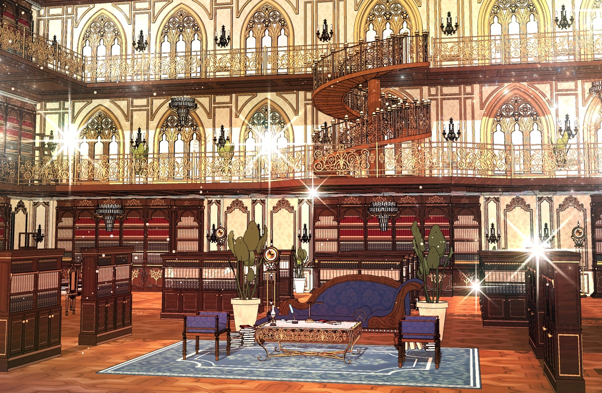 Romance Fantasy Large Mansion - Library