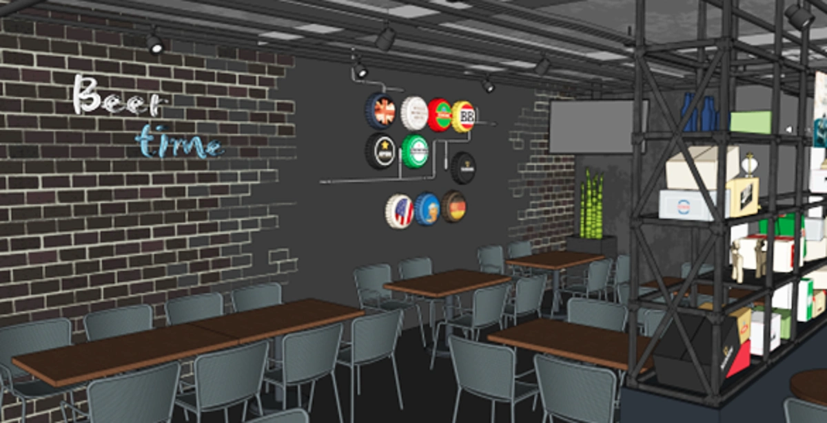 Korean-style Bar ''Hof'' (Building & Food)