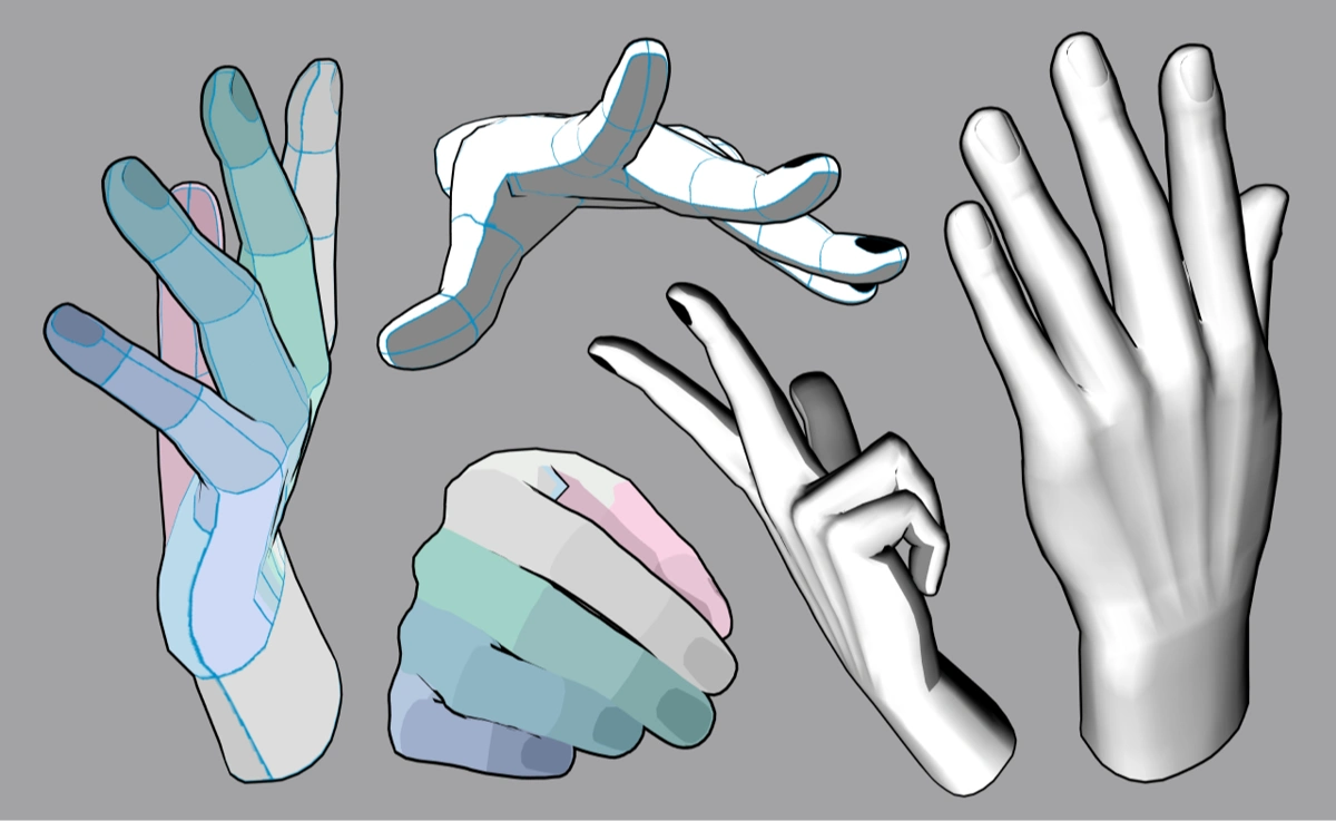 Man's realistic hand
