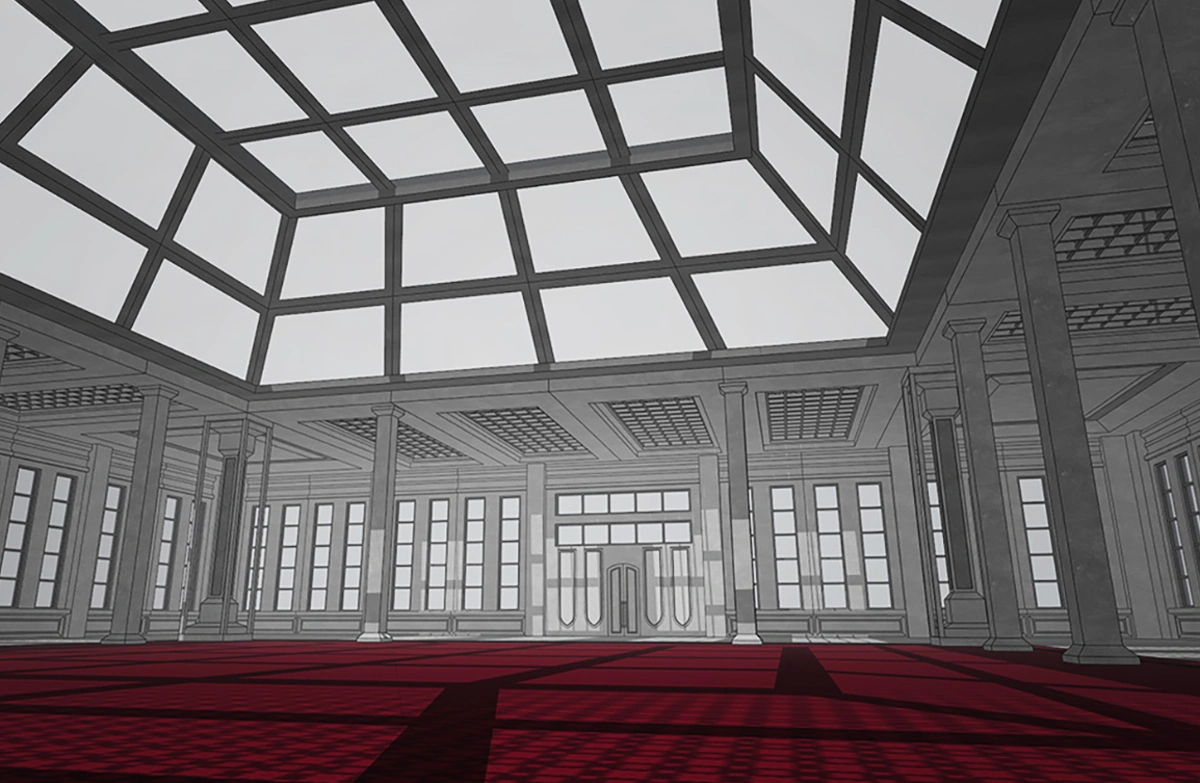 Fantasy background inside Guild Headquarters building