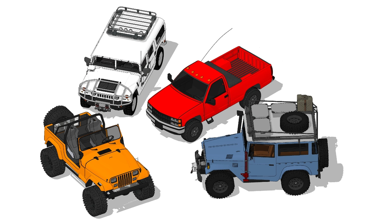 MTB, Range Rover, Pickup Trucks (4)