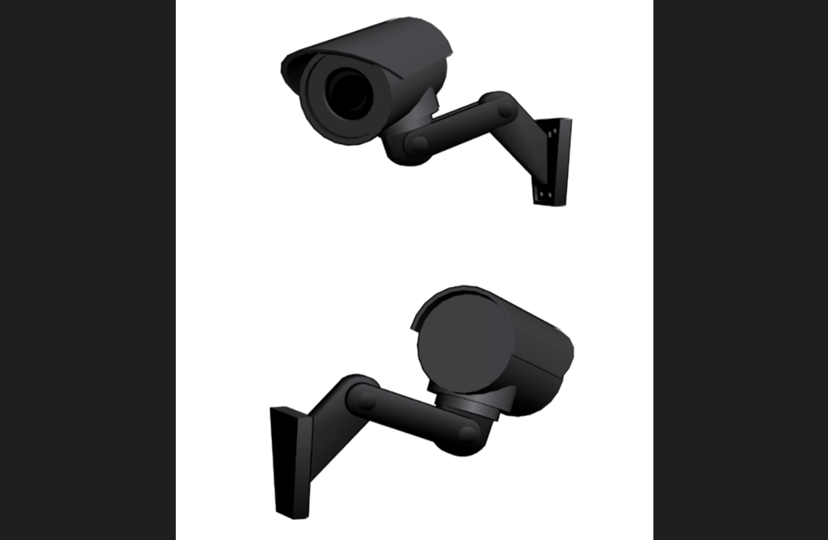 (FBX) Curved Security CCTV Camera Black
