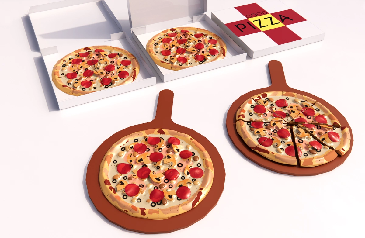 Lifetime Pizza With Line Live (3D Illustrated Style)
