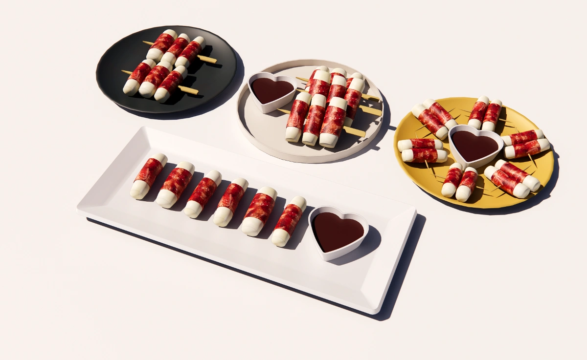 [Video] 4 types of bacon rice cake rolls