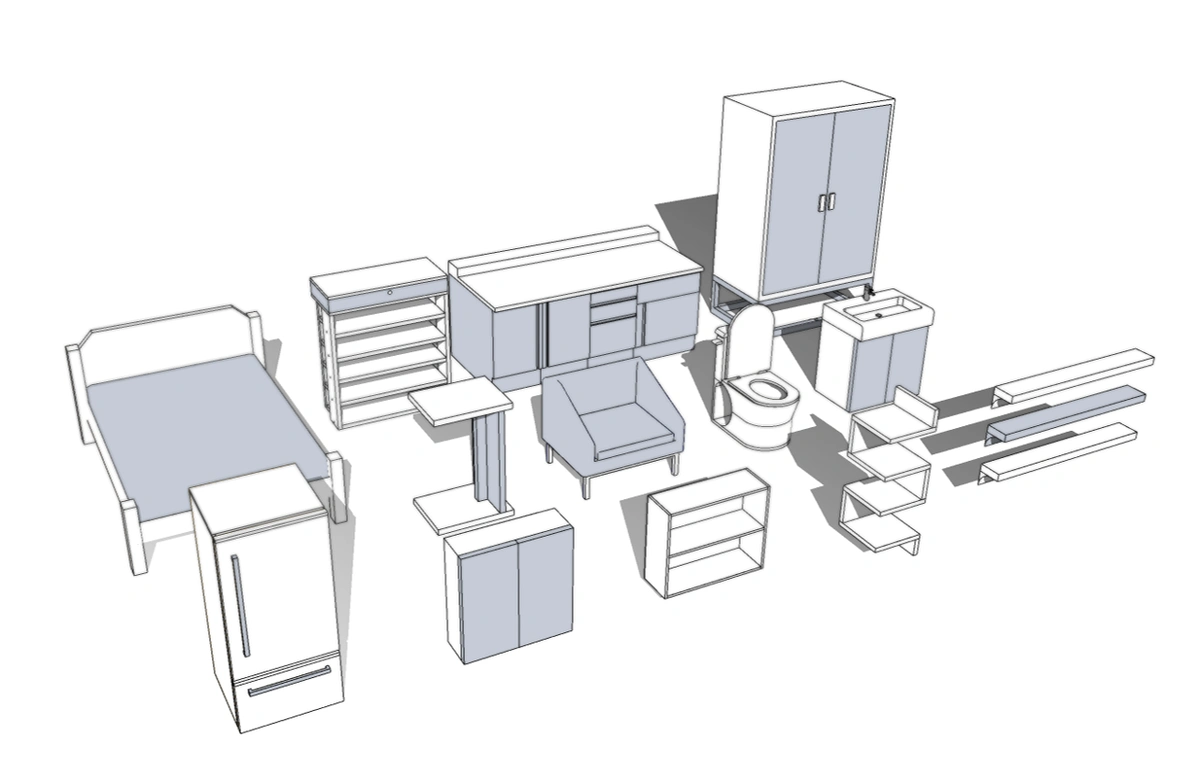 a collection of 13 home interior props