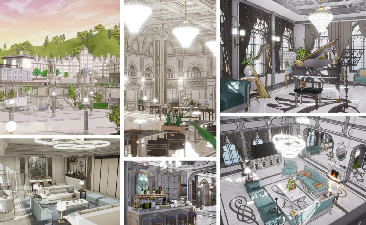 [Chaebol House/Hotel] Modern Background Set 05