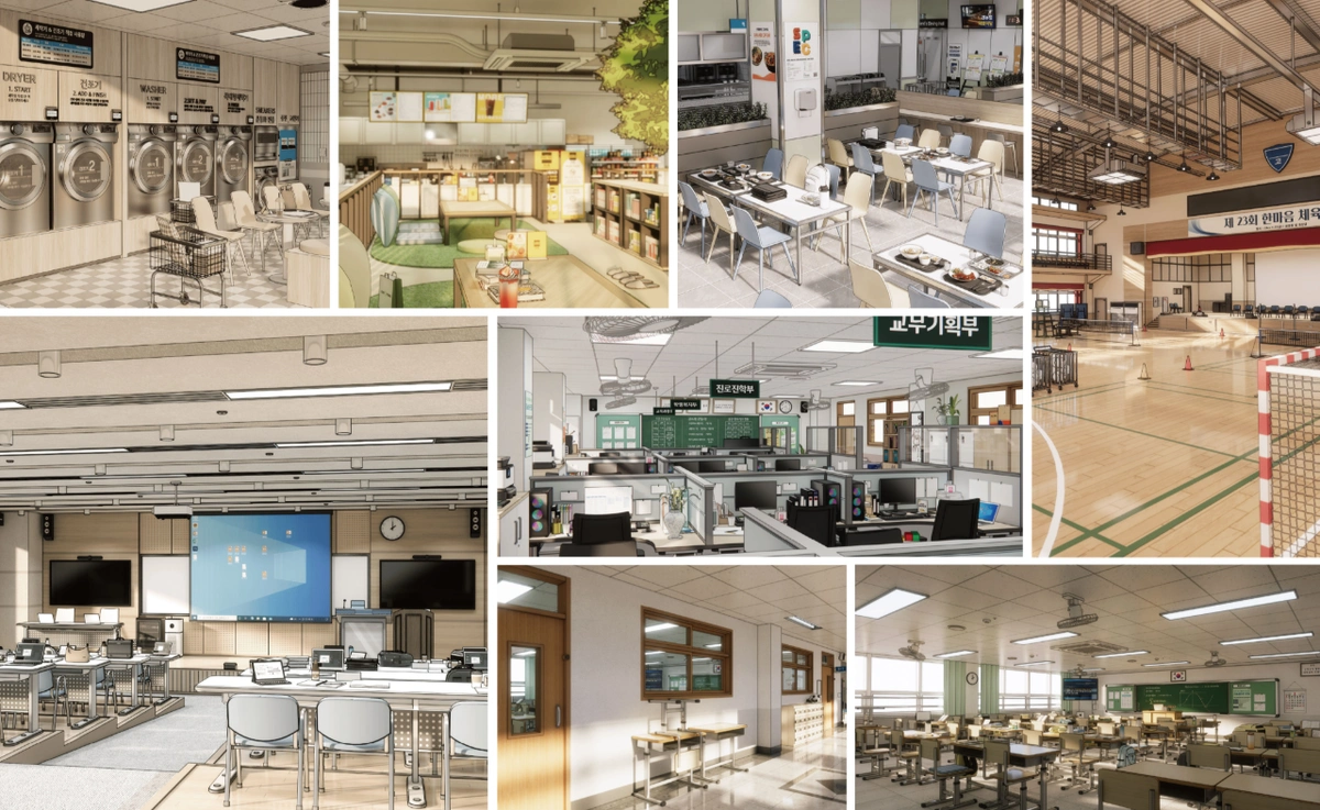 [High school/university background comprehensive package set of 14]