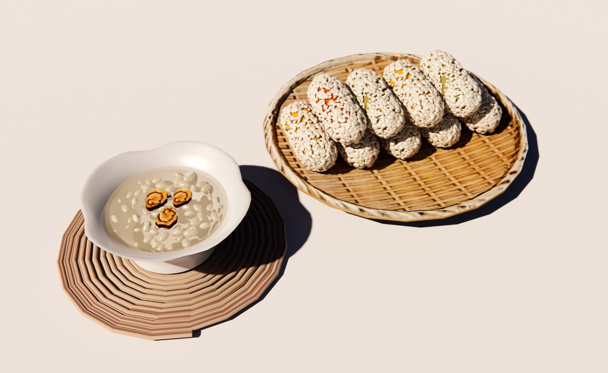 Rice punch and Korean traditional cookie (video)