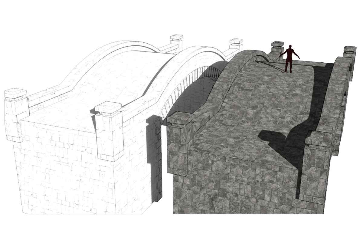 Simple Arch Stone Bridge