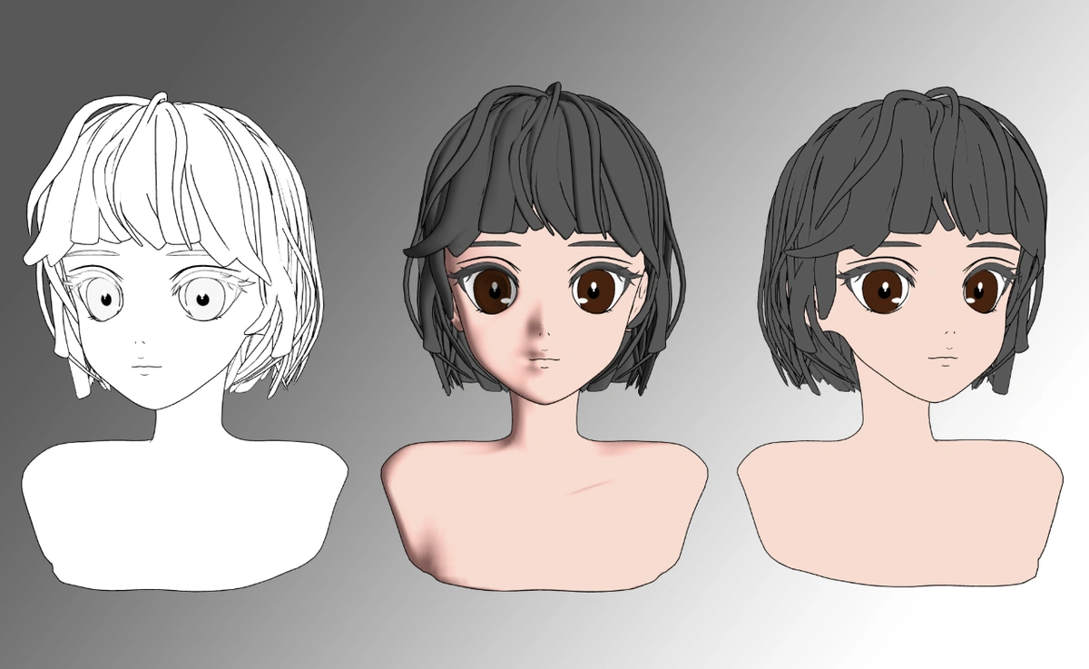 Stylized Women's Head Type A