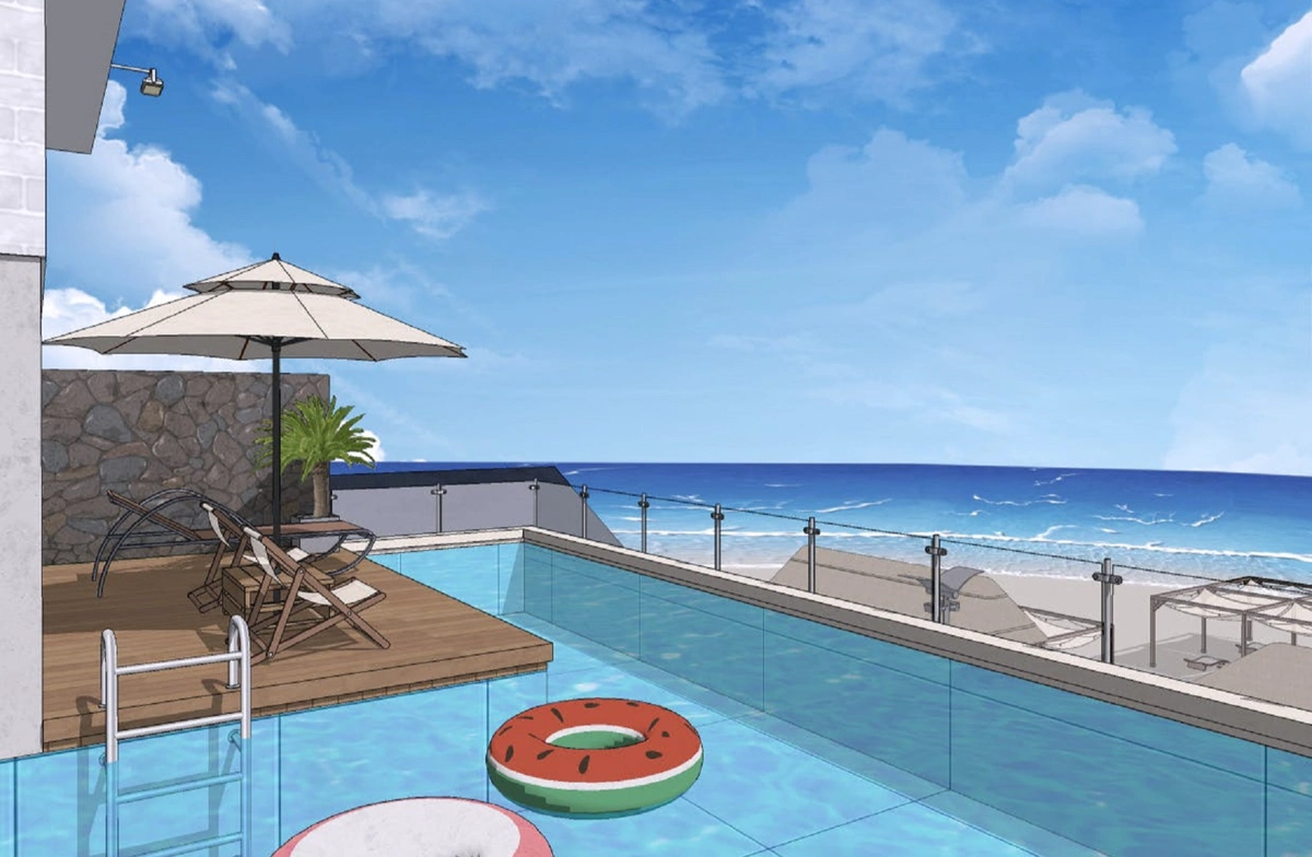 Ocean View Pool Villa & Cafe & Surfing Park - Daytime/Sunset/Night View