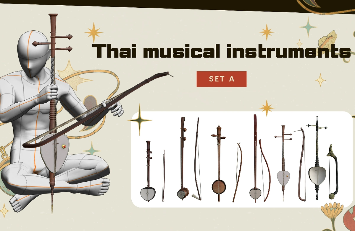 Thai Musical Instruments Set A