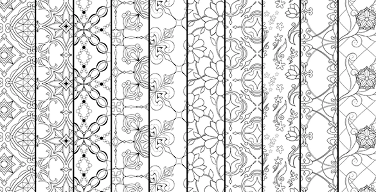 10 types of various patterned materials