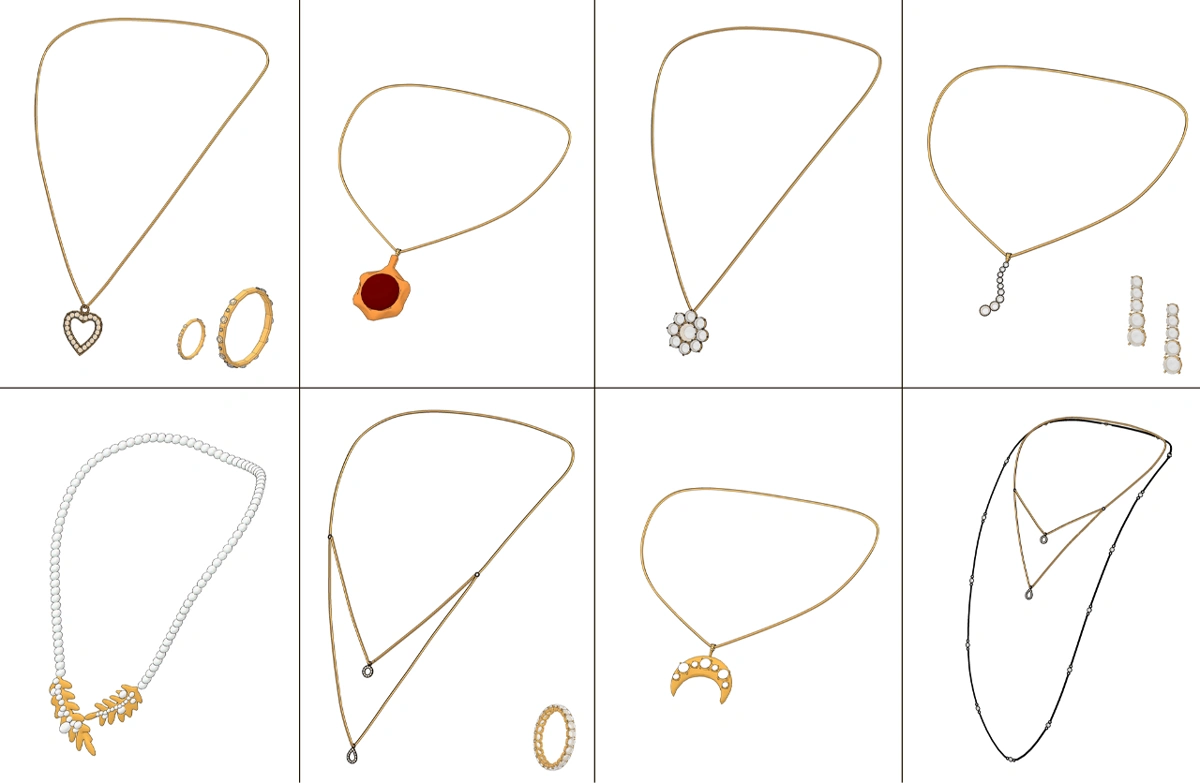 Necklace and pendant (16 types)