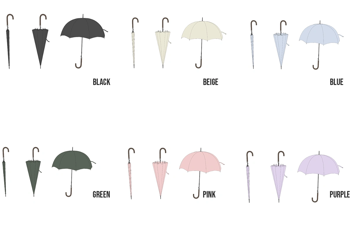 6 umbrella colors