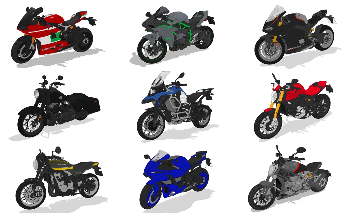 Collection of motorcycles (10)