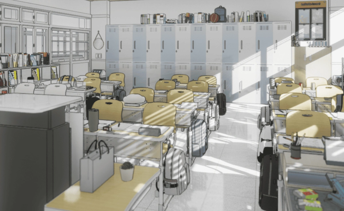 School Classroom + Corridor 03 (B ver)