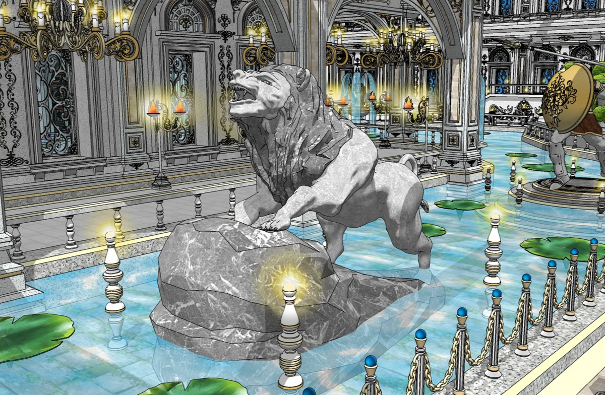 Animal Sculpture - Lion Stone Statue