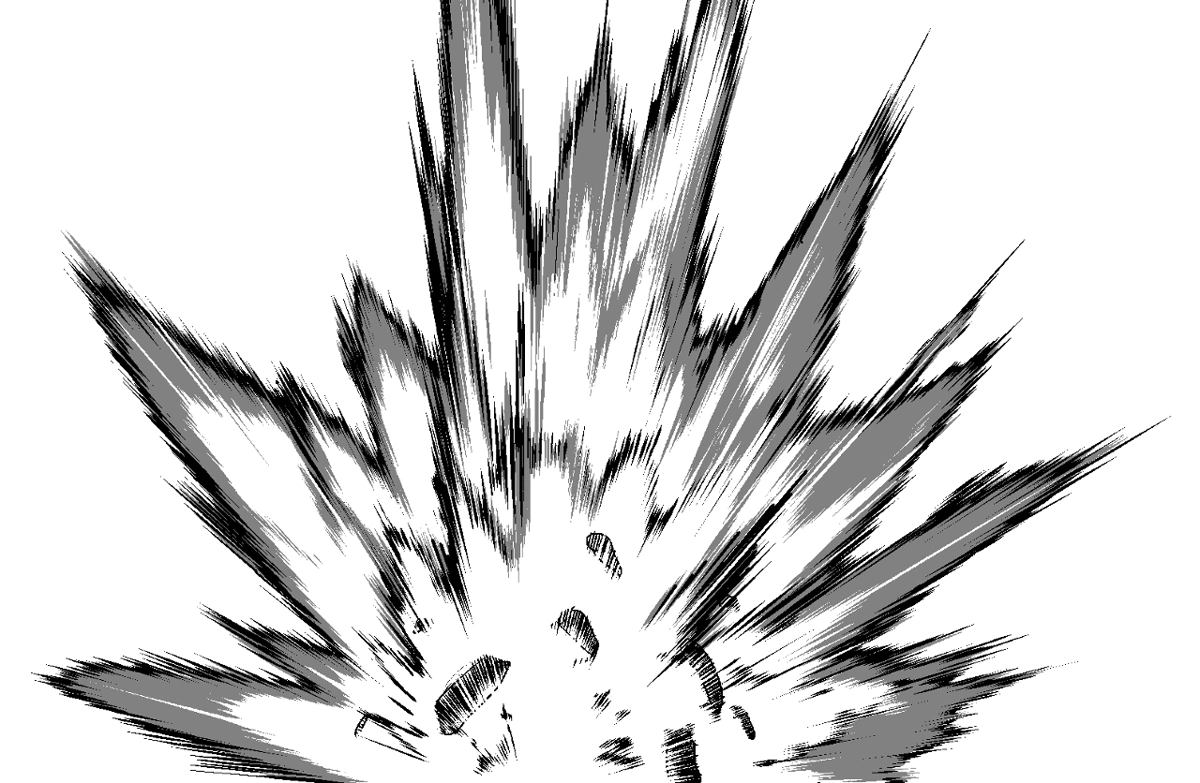 Black-and-white explosion of 22