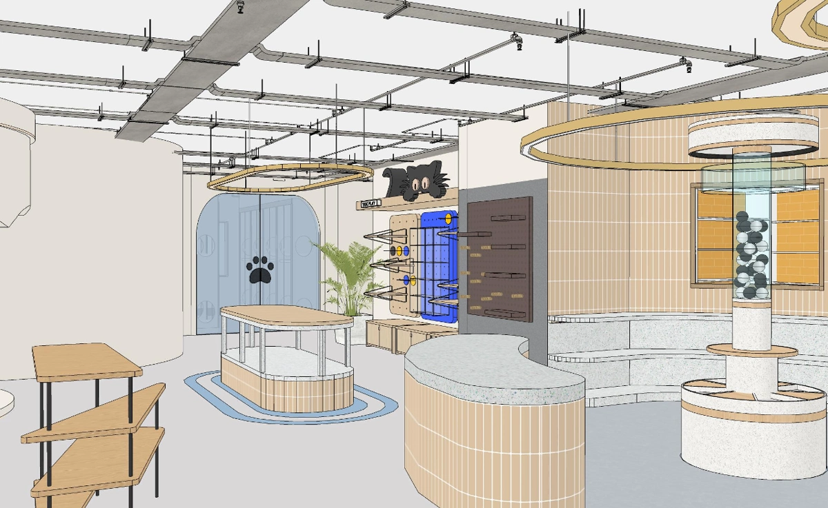 Luxurious and elaborate pet shop