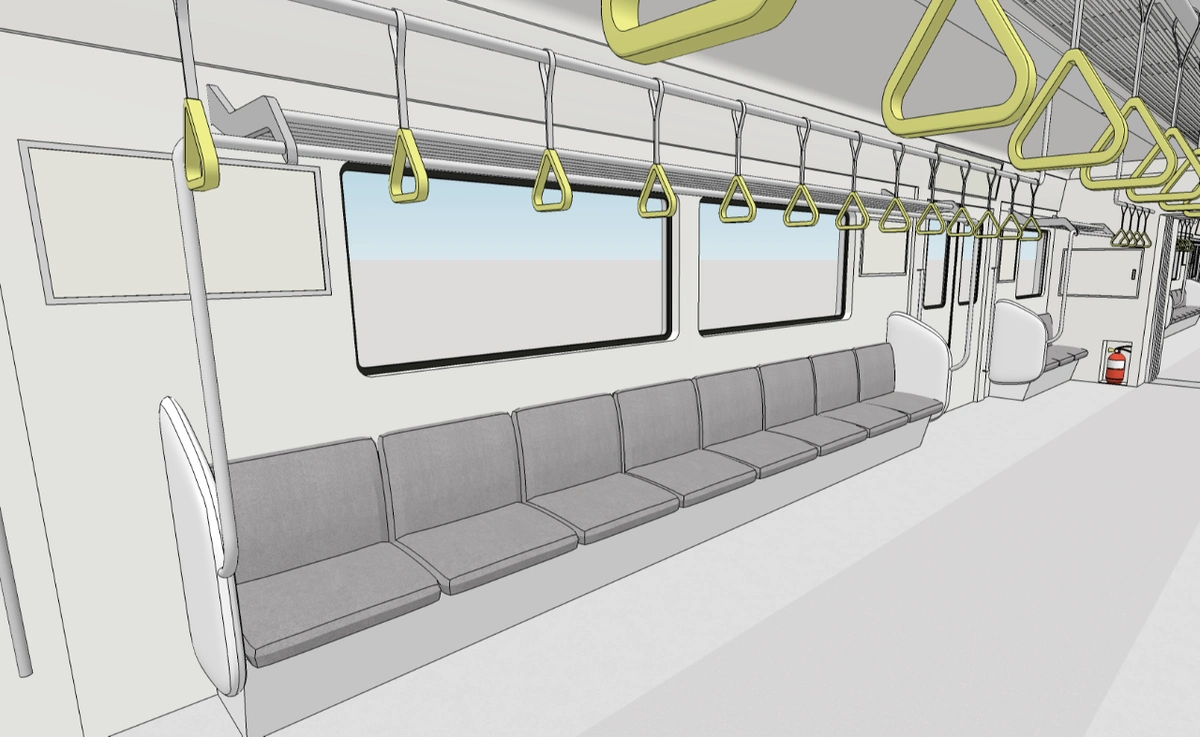 Inside of the subway