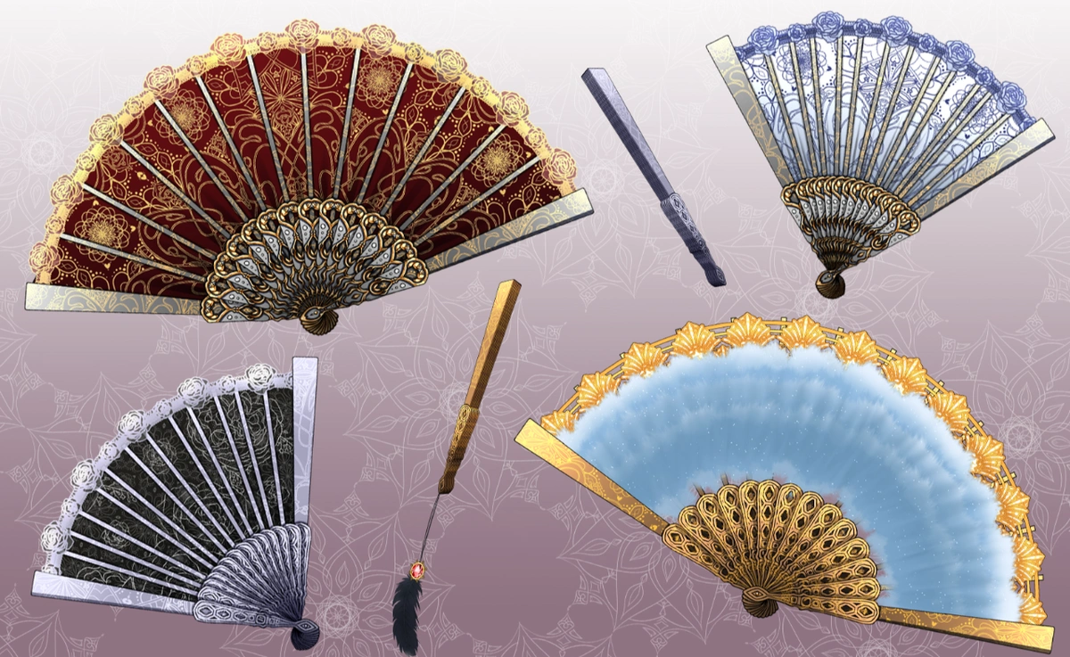 3 types of Fancy fans with 4 different versions in each type