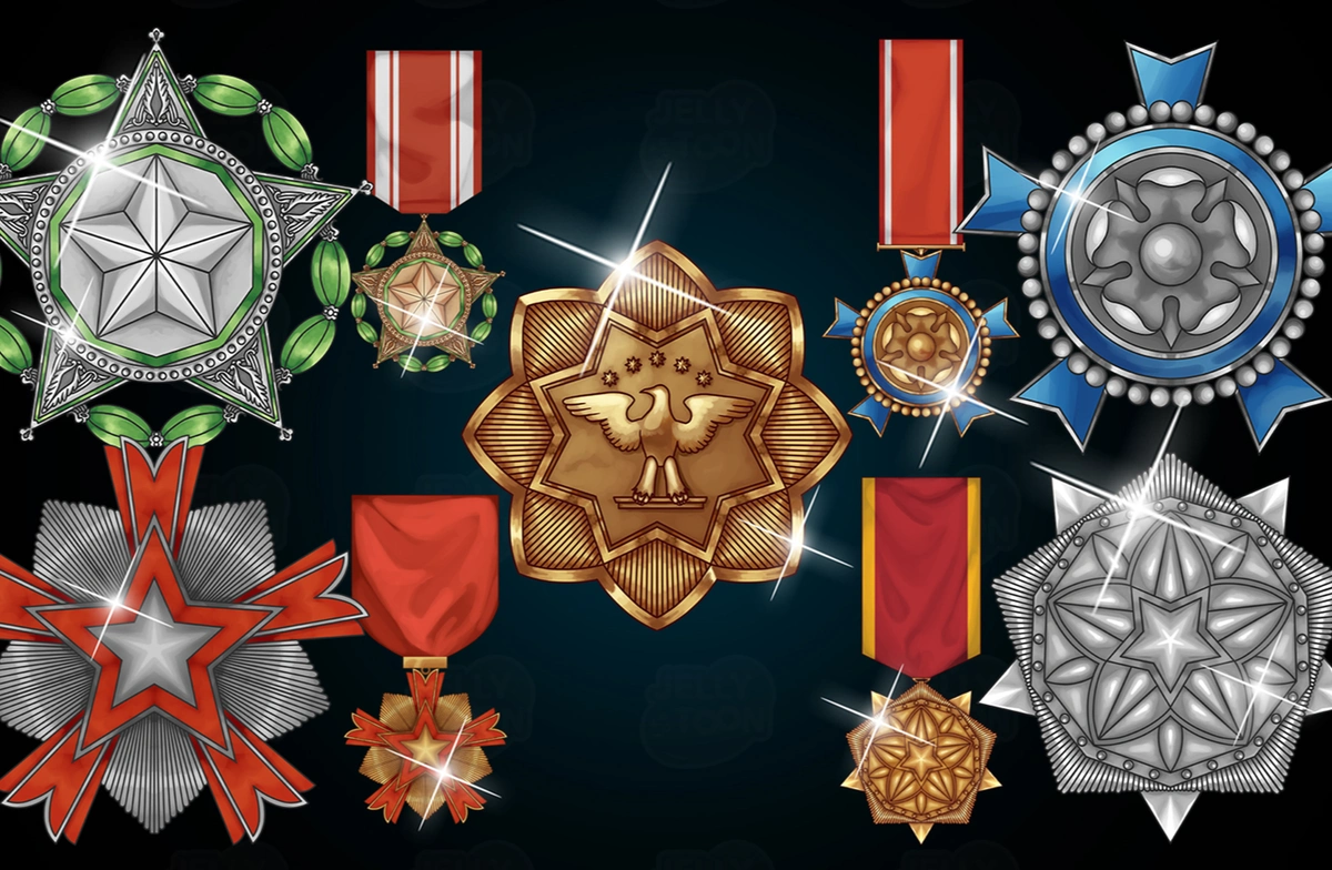 Romance fantasy Uniform Hero Badge & Medal of Merit medal 5 kinds ver. 1