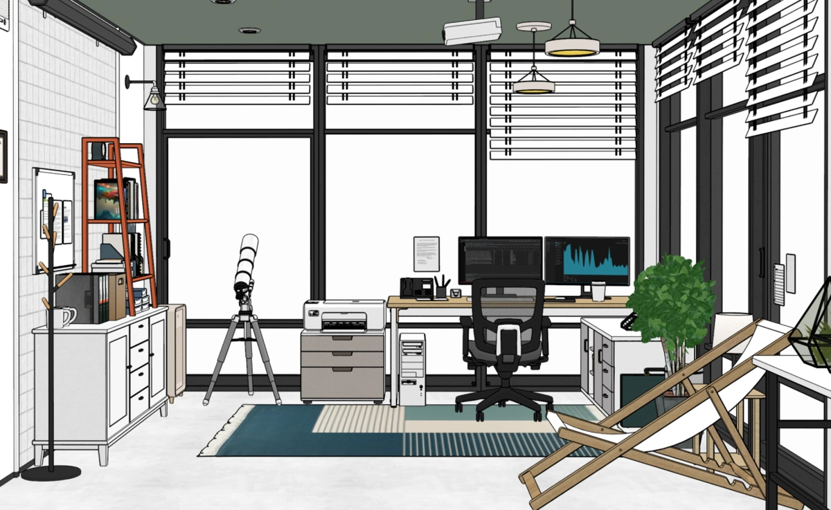 022 One-person office, office