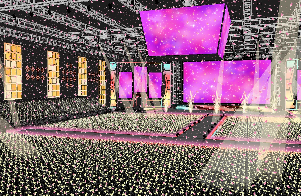 3-piece set of idol backgrounds and multiple props 3d resources