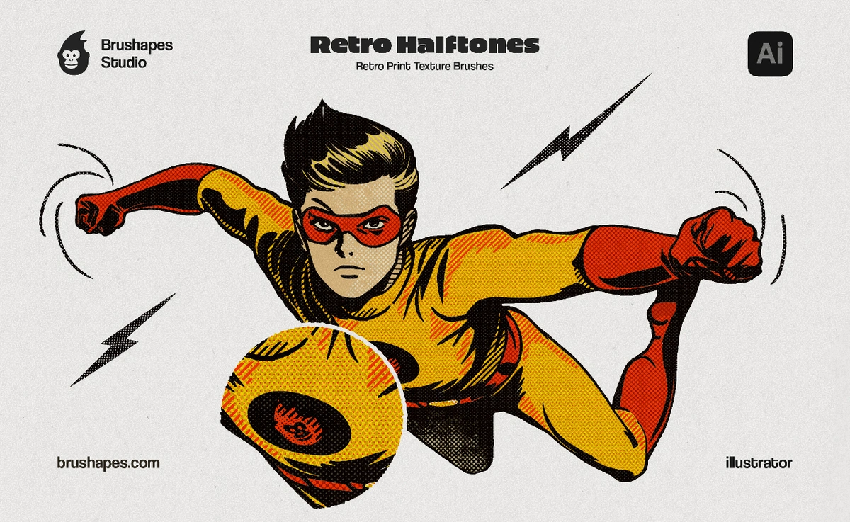 Retro Illustrator Halftones