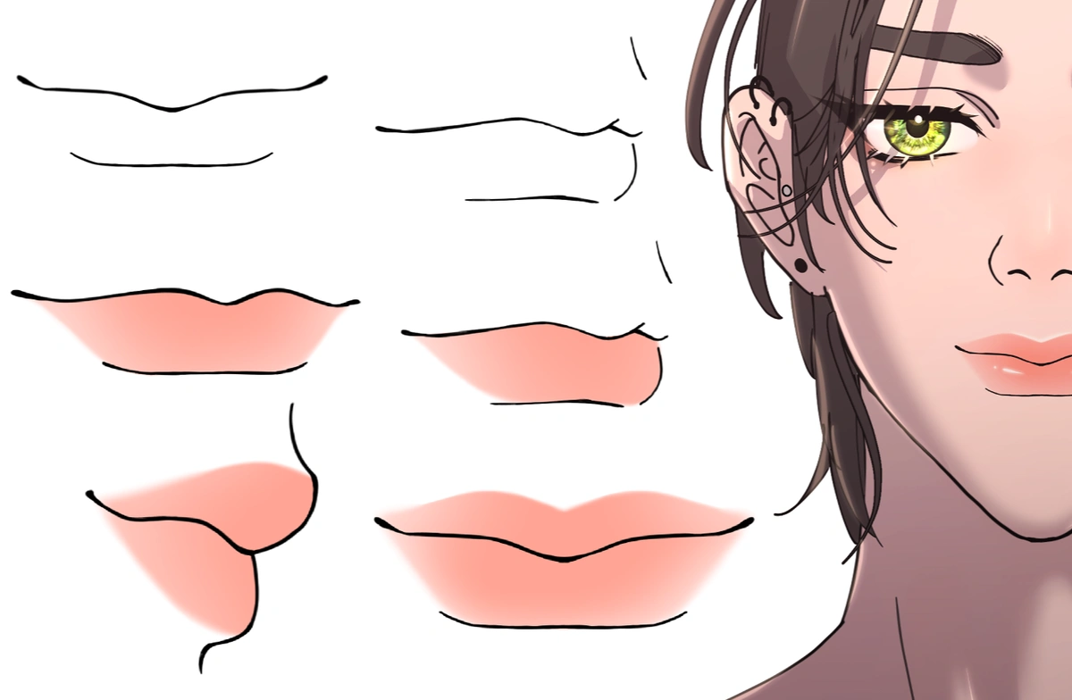 Handsome Man's Polite Smile, 12 brushes