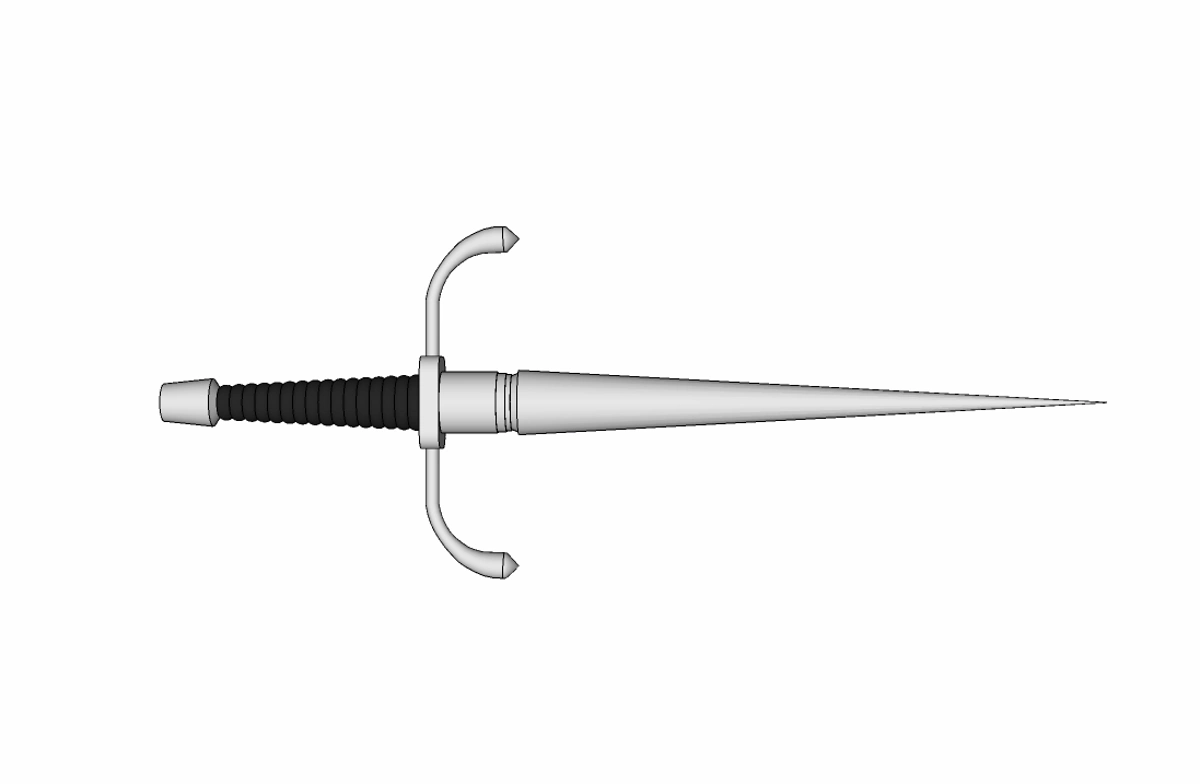 3D Weapon - Mailbreaker (European dagger)