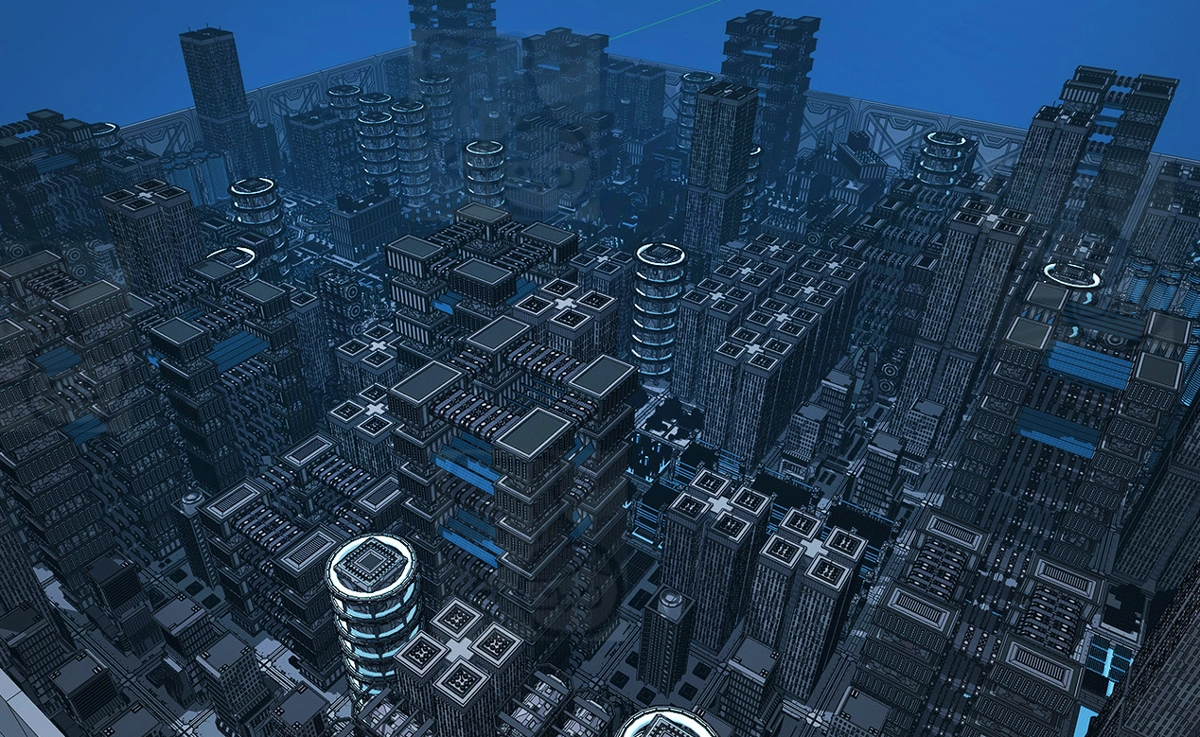 Background of City Assembling Sketchup Outside SF Residential Facilities