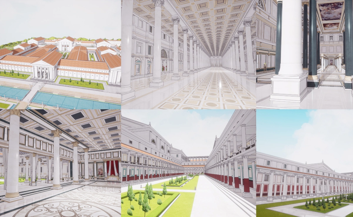 Set of Roman style residences (bedroom, hallway, al-Hyeon-sil, library)