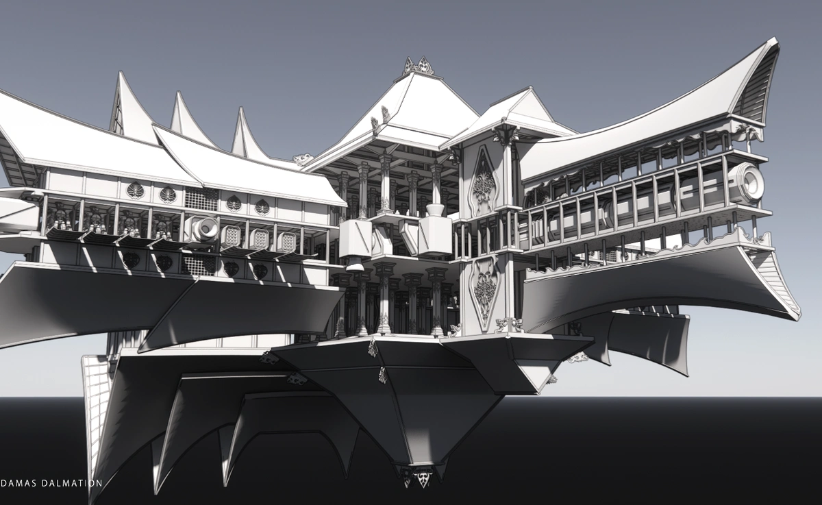 Scifi Palace Inverted Castle