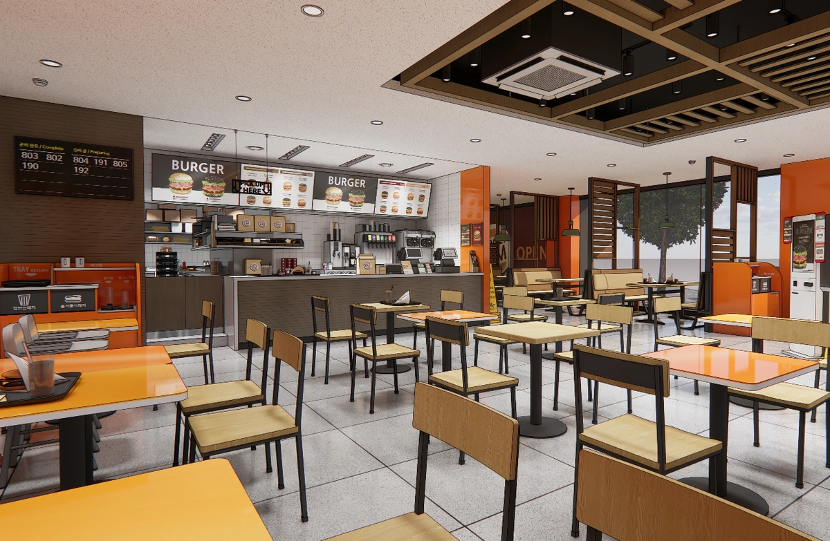 Four-season academy street [hamburger shop]