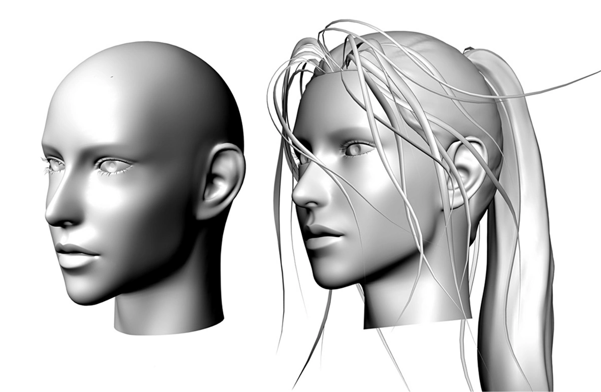 [Women 1 Head] Hair included