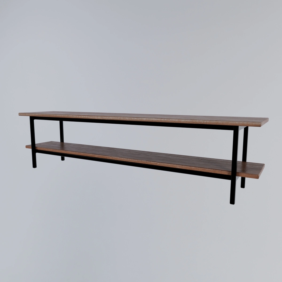 Open storage cabinet