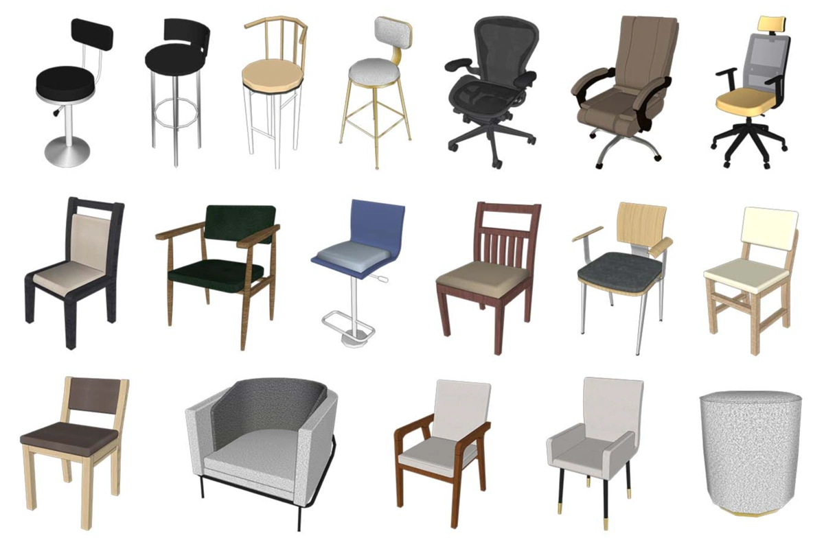 Props Collection - Chairs (18 Types)