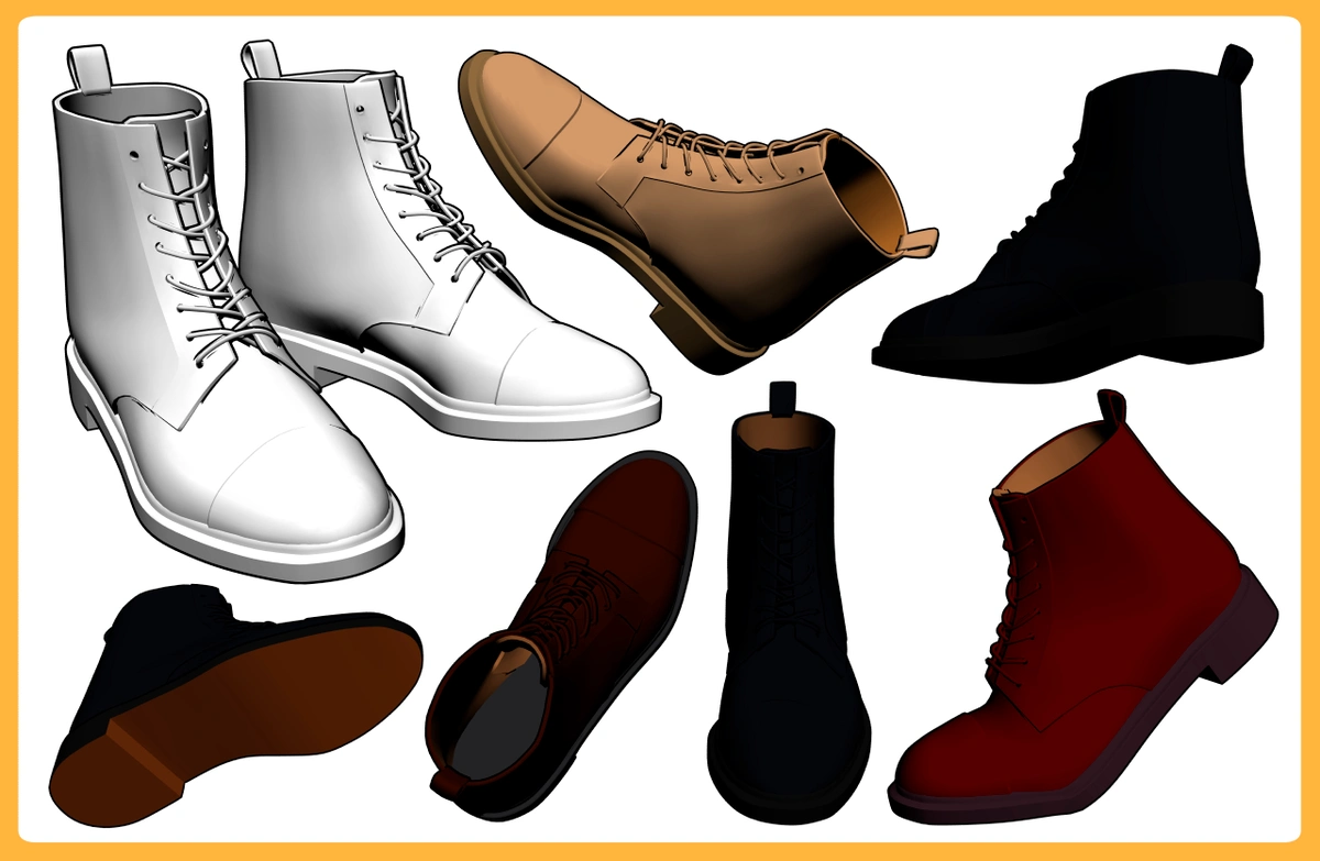 lace-up boot straight tip