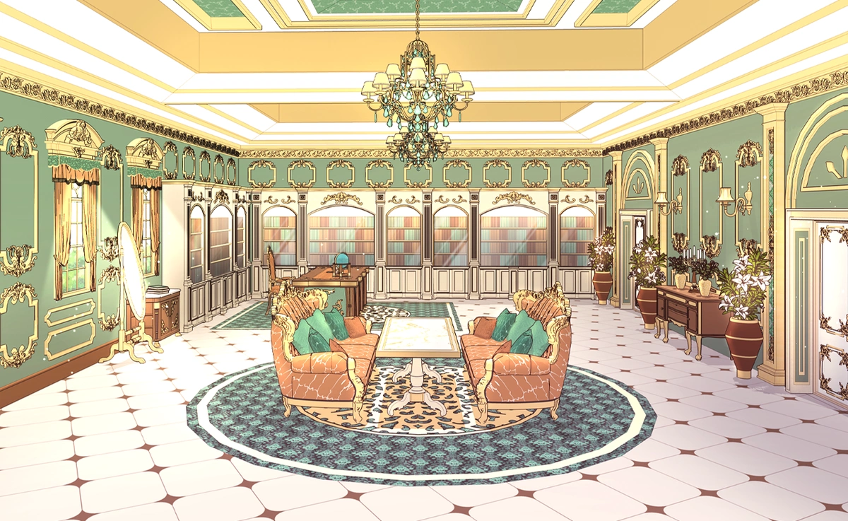 Medieval Fantasy Background Office and Hallway