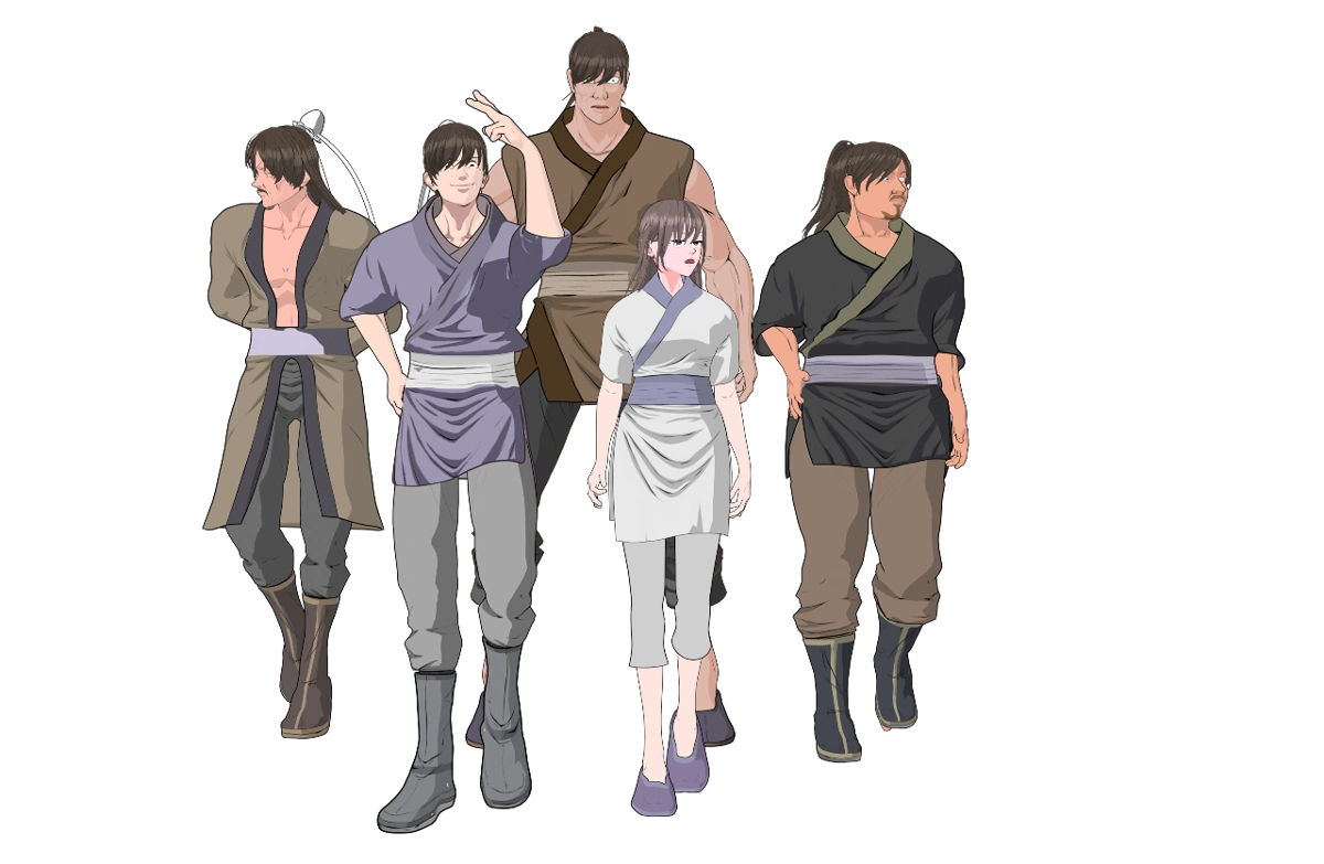 Sample version of 5 characters (for practice)