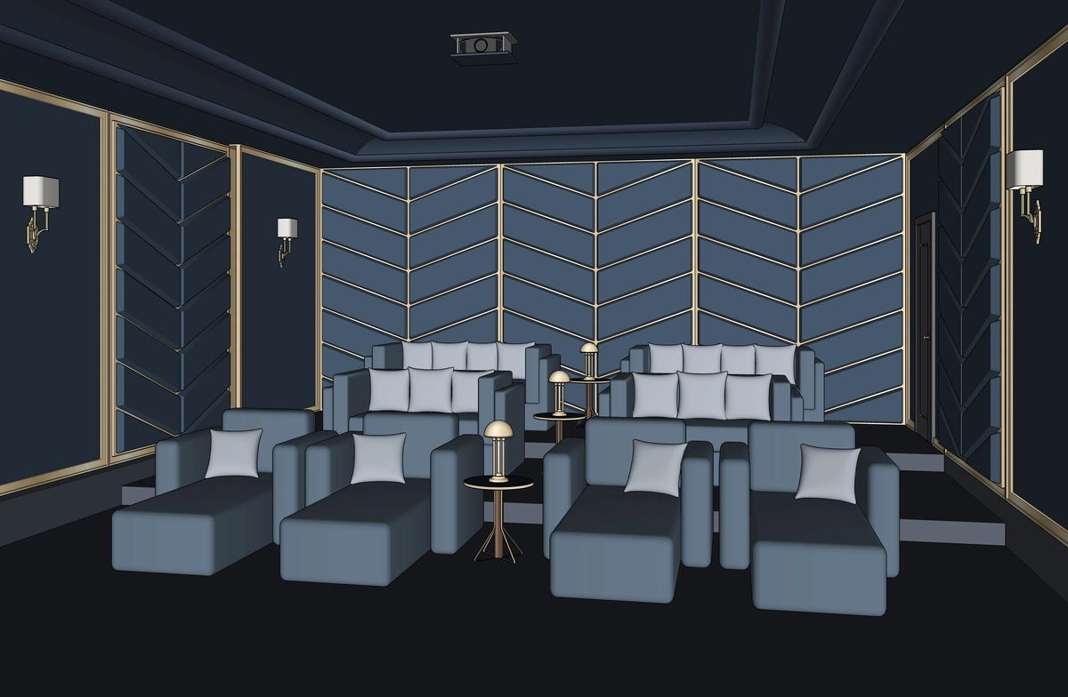 Private Movie Theater and Mini Bar