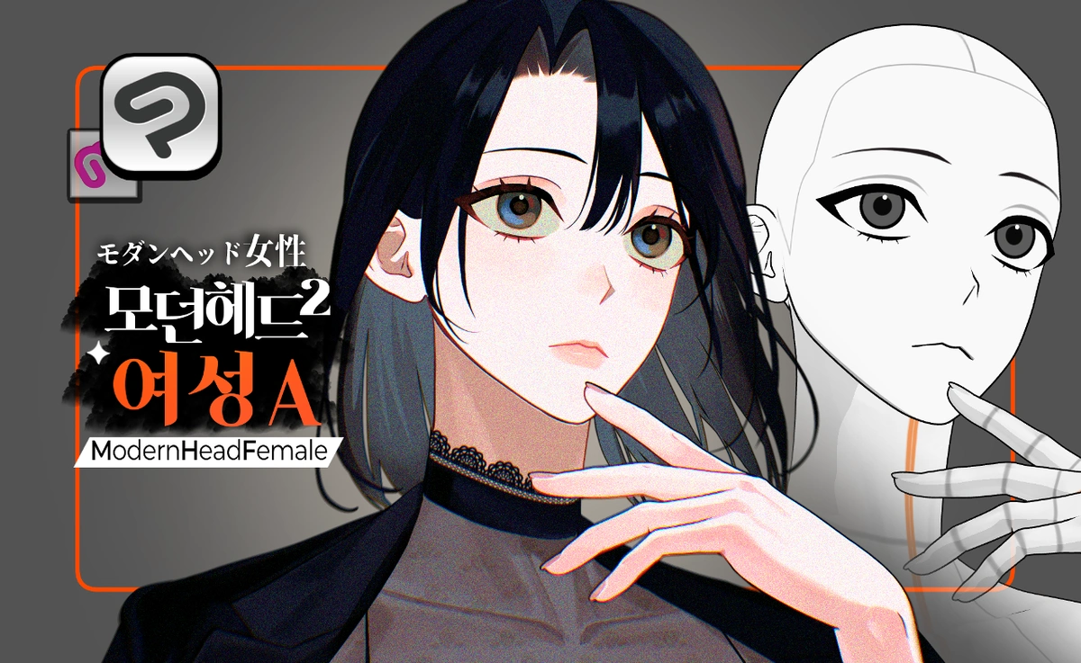 Facial expression customized raised eyes head