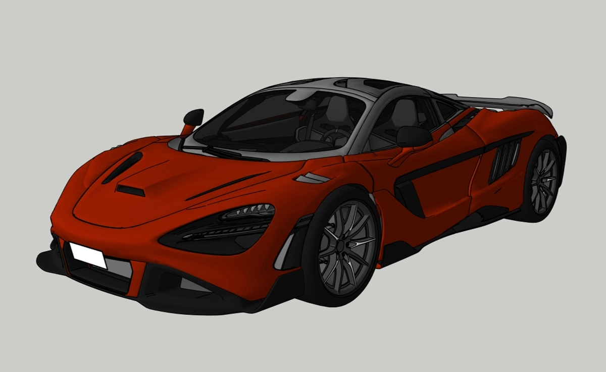 M*Laren luxury sports car (door open, color changeable)