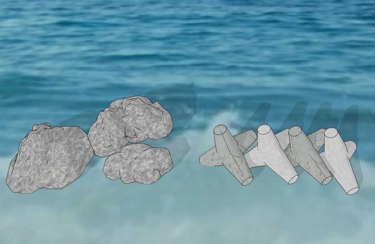 Rocks and breakwaters