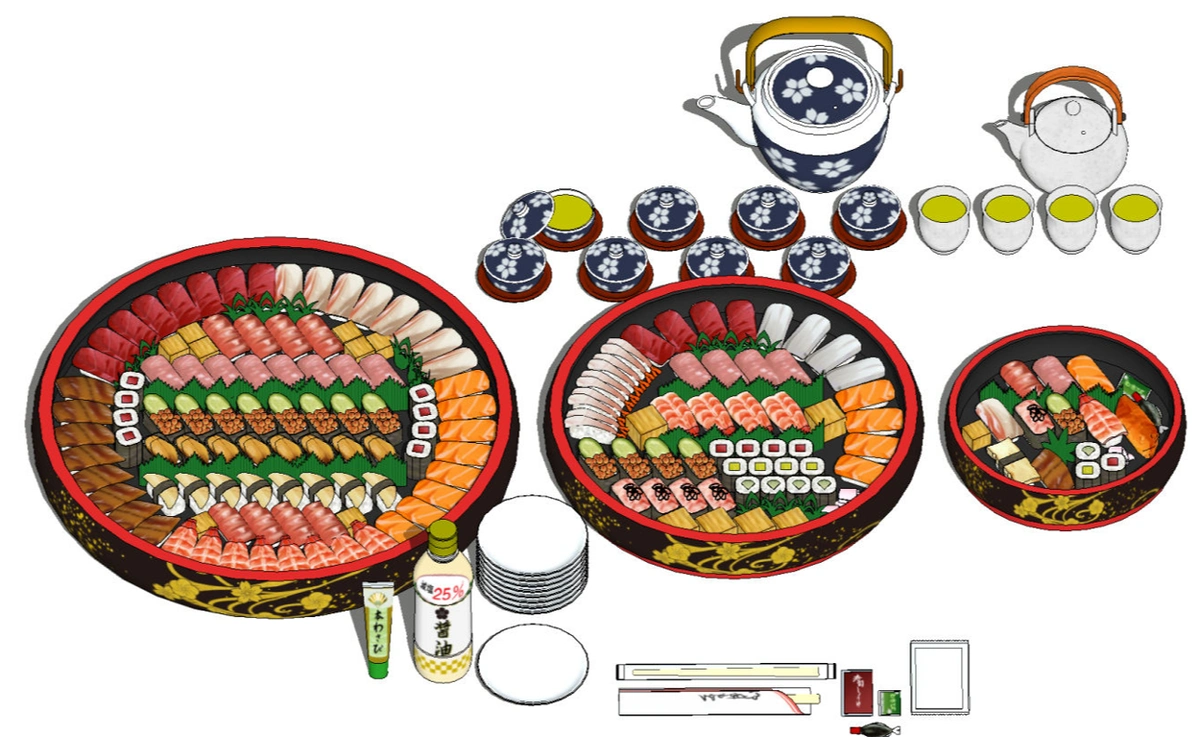 Sumptuous sushi set