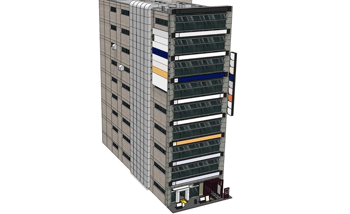 Japanese building with sushi restaurants