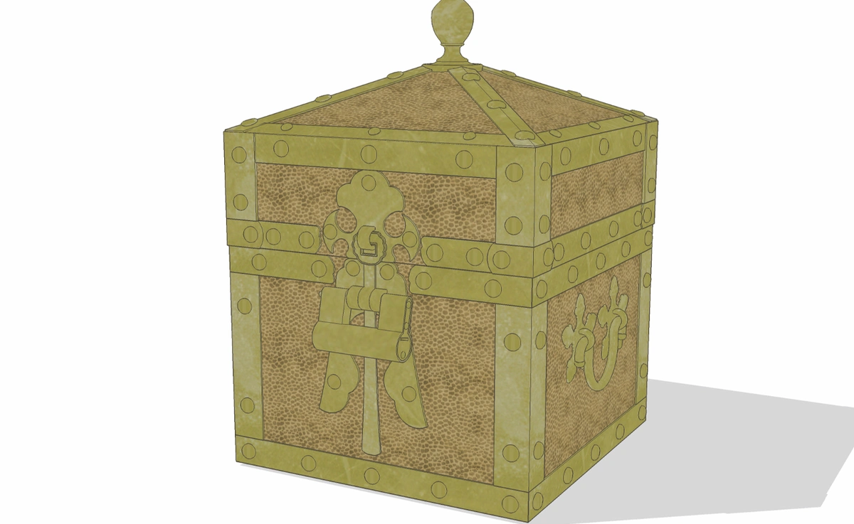 Oriental Leather Gilt-bronze Decoration Box